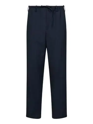 Dries Van Noten Dries Van Noten Men Navy Blue Wool Penny Straight-Leg Trousers Multicolor