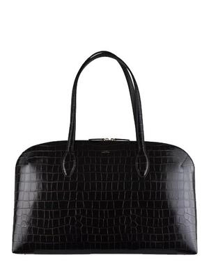 TOTEME Croco-embossed Zip-up Tote Bag - Brown
