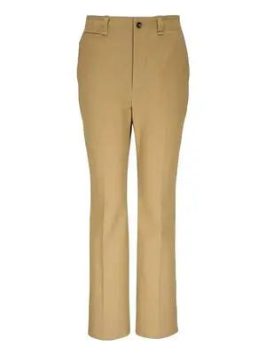Saint Laurent Neutrals Trousers Straight Trousers - Cream