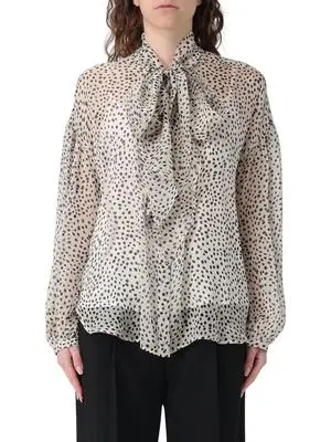 Max Mara Polka Dot Silk Blend Shirt - Cream