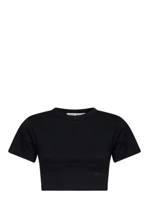 Attico THE ATTICO Cropped Cotton Jersey T-shirt Multicolor