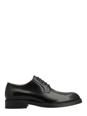 TOD'S Almond Toe Leather Derby - Black