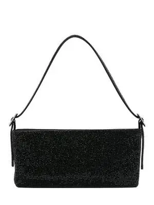 Benedetta Bruzziches Rhinestone Shoulder Bag - Black