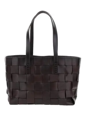 DRAGON DIFFUSION DRAGON DIFFUSION Woven Leather Double Handle Shopping Bag