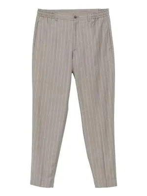 Tagliatore Pinstriped Tailored Trousers - Gray