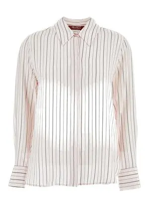 Max Mara Striped Silk Shirt - Pink