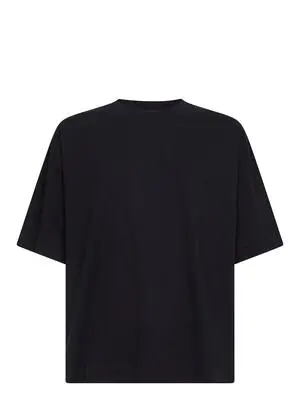 Dries Van Noten Dries Van Noten Men Black Jersey Oversized Crewneck T-Shirt Multicolor