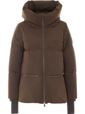 Herno 2layers Hooded Short Down Jacket - Brown