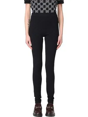 Gucci Gg Supreme Viscose Blend Knit Pants - Black
