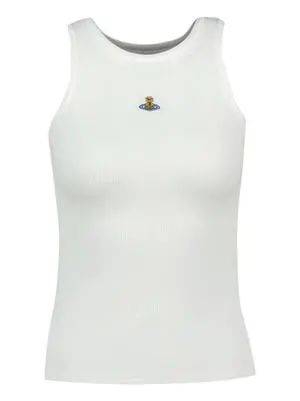 VIVIENNE WESTWOOD Ribbed Tank Top - White