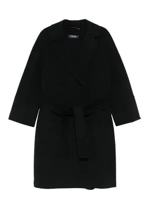 Max Mara S MAX MARA Arona Double Wool Coat Black
