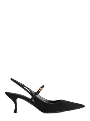 Dolce & Gabbana DOLCE & GABBANA Suede And Nappa Slingbacks Black