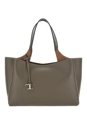 TOD'S TOD'S Leather Handbag With T Metal Pendant Multicolor