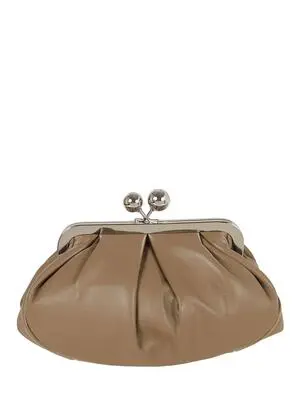 Max Mara Leather Shoulder Bag - Gray