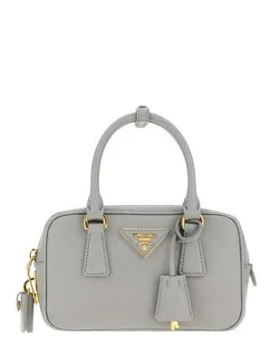 Prada Mini Galleria Saffiano Leather Bag - Gray