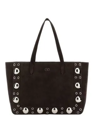 Valentino Garavani Suede Shopping Bag - Brown