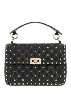 VALENTINO VALENTINO GARAVANI Quilted Studded Top Handle Bag