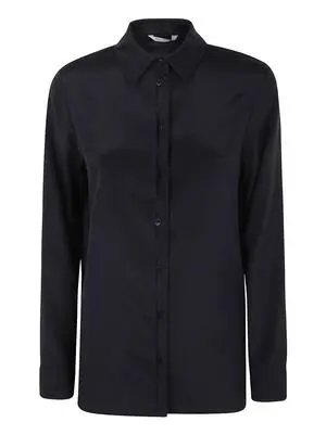 Max Mara Silk Blend Button Up Shirt - Black