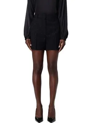 Max Mara Virgin Wool Embellished Tailored Shorts - Black
