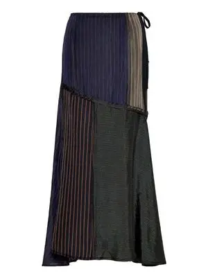 MAISON MARGIELA Patchwork Maxi Skirt - Multicolor