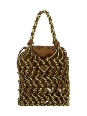 Prada PRADA Two-Tone Mesh Handbag Multicolor