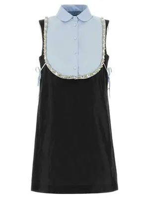 Prada Taffeta Mini Dress - Black