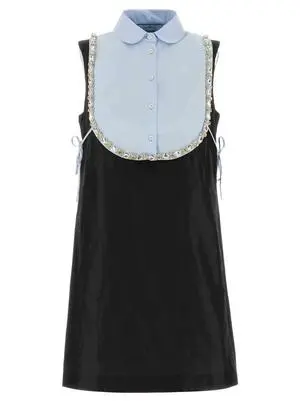 Prada Taffeta Mini Dress - Black