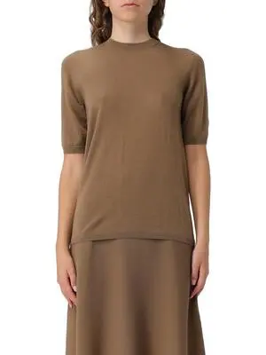 Max Mara MAX MARA Virgin Wool Knit Pullover Brown