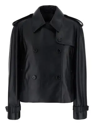 Burberry BURBERRY Mayfair Cropped Leather Jacket Multicolor