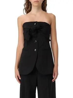 Max Mara Strapless Tie Detailed Top - Black