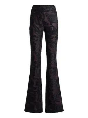 Etro Chenille Jacquard Trousers - Black