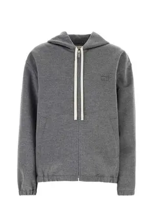 Miu Miu Wool Blend Jacket - Gray
