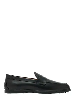 TOD'S Calf Leather Gommino Loafers - Black