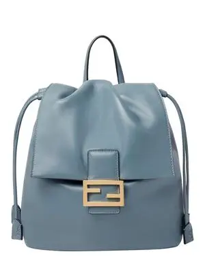 Fendi Fendi Women Leather Backpack With Metal Ff Logo Detail Multicolor