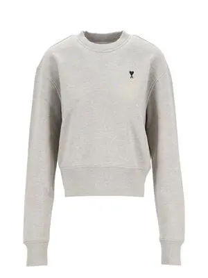 AMI Paris Classic Fit Crewneck Sweatshirt - Gray