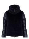 Herno High Neck Eco Fur Down Jacket - Multicolor