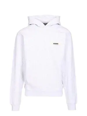 Jacquemus Gros Grain Cotton Hoodie - Gray