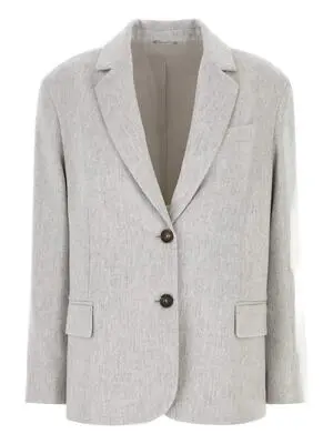 Brunello Cucinelli Wool Blazer - Gray