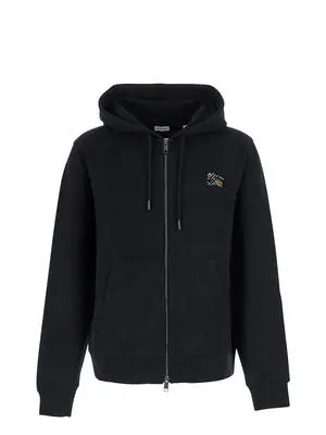 Burberry Scott Cotton Hoodie With Logo Patch - Multicolor