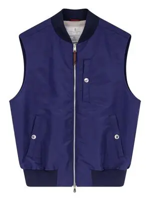 Brunello Cucinelli BRUNELLO CUCINELLI Water-Repellent Nylon Sleeveless Jacket Multicolor