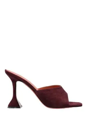 Amina Muaddi Velvet Open Toe Mules - Blue