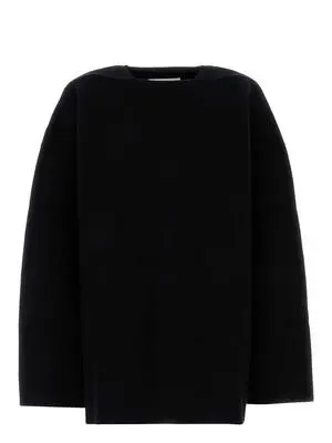JIL SANDER Wool Blend Oversize Sweater - Black