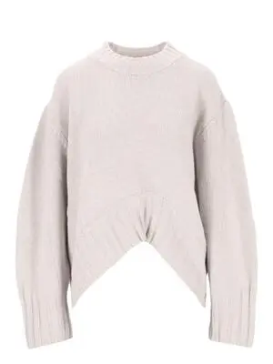 Attico Cashmere And Virgin Wool Crewneck Sweater - Gray