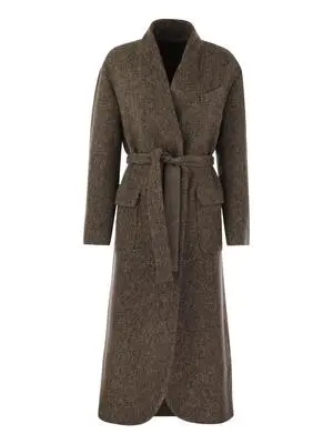 Brunello Cucinelli Wool And Cashmere Coat - Brown