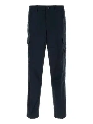 Stone Island Navy Cotton Cargo Pant - Blue