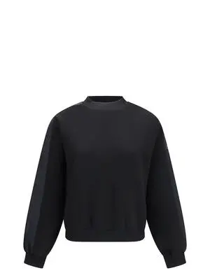 Moose Knuckles Mix Media Crewneck Sweater - Black