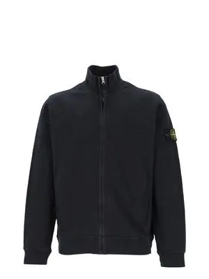 Stone Island Fleece Track Jacket - Blue