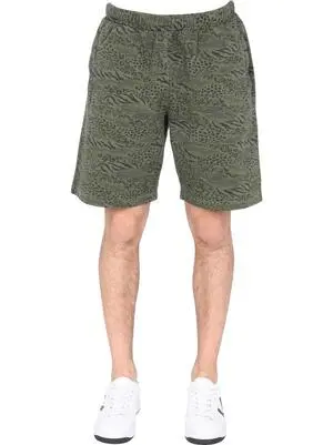 Kenzo Bermuda With Animal Print - Brown