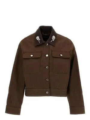 Simone Rocha Simone Rocha Women Cropped Utility Pocket Workwear Jacket W/ Emb Multicolor