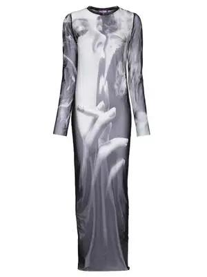 JEAN PAUL GAULTIER Graphic Print Dress - Black